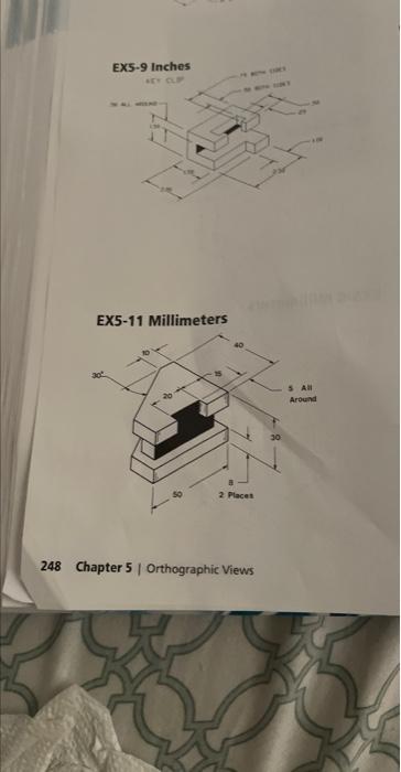 EX5-11 Millimeters 248 Chapter 5 | Orthographic Views | Chegg.com