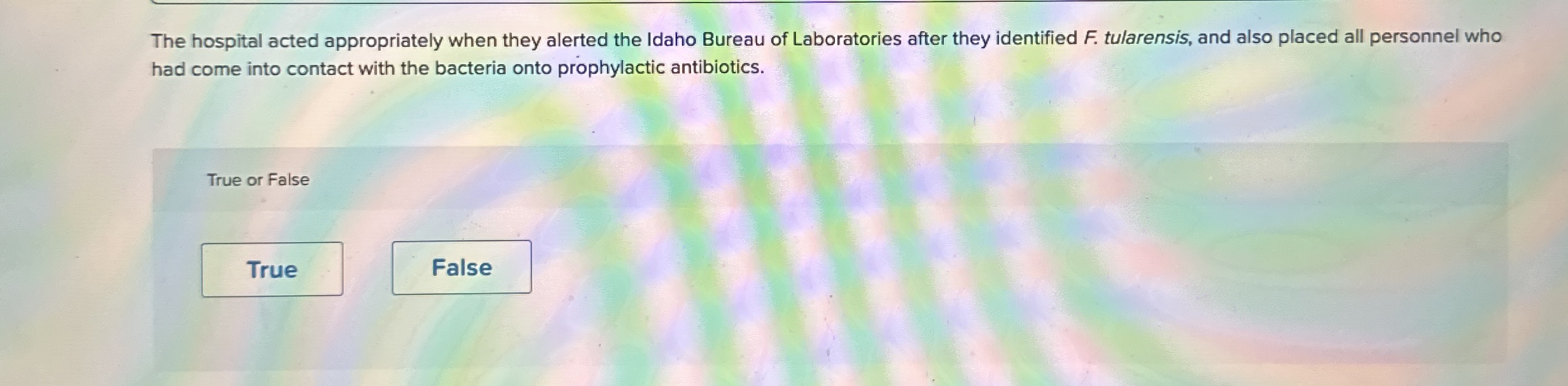 Solved The hospital acted appropriately when they alerted | Chegg.com