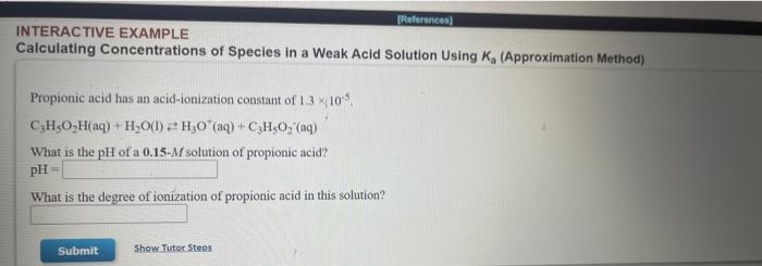 Solved [References INTERACTIVE EXAMPLE Calculating | Chegg.com
