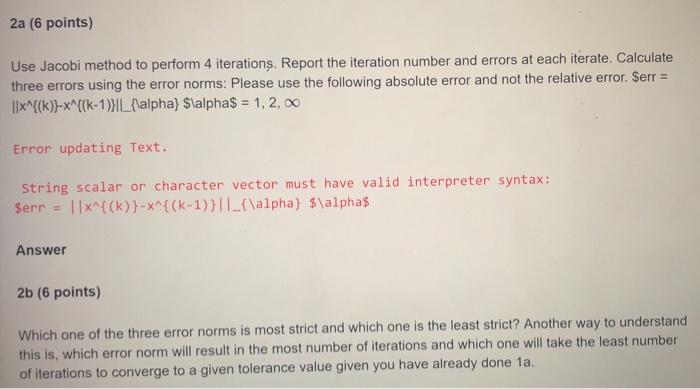 Problem 2 Iterative Linear Solvers 60 Points We