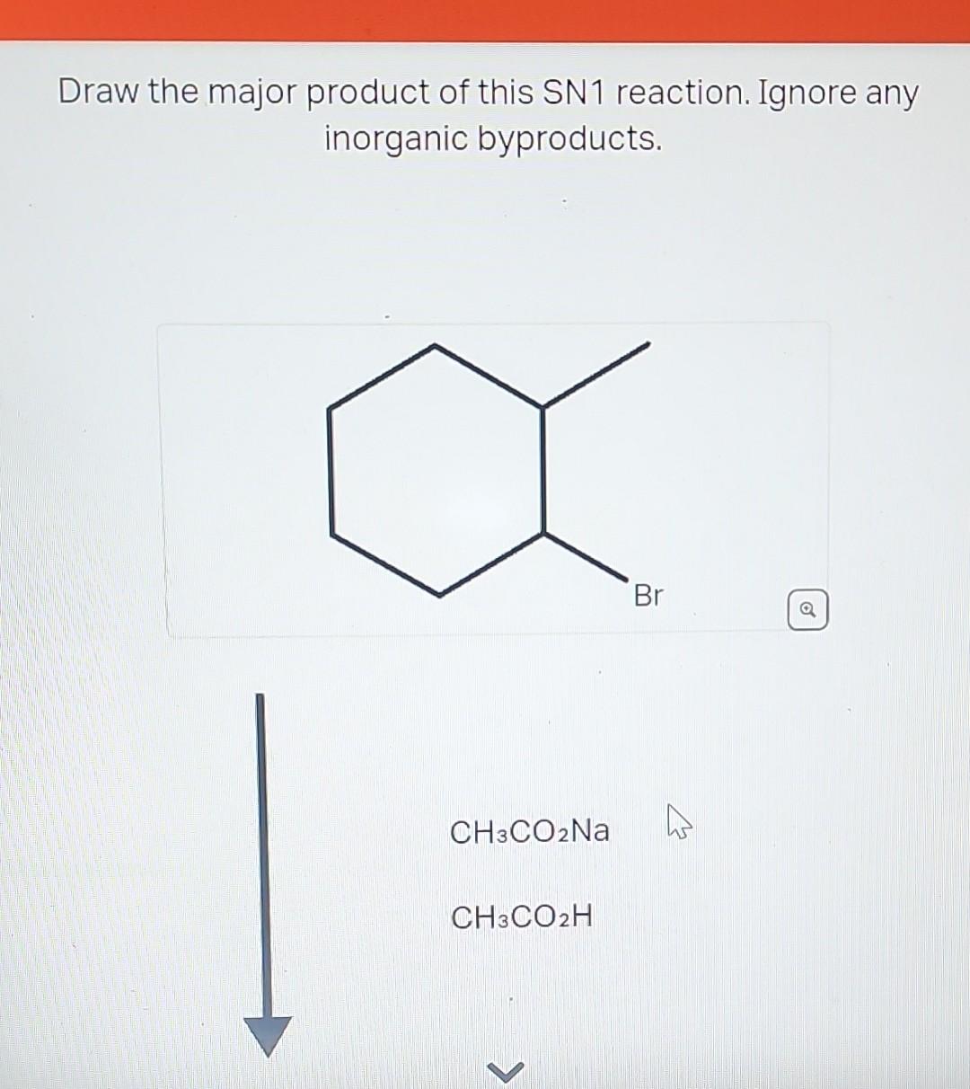 Solved Draw the major product of this SN1 reaction. Ignore | Chegg.com