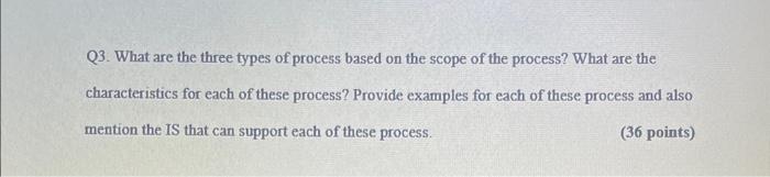 Solved Q3. What are the three types of process based on the | Chegg.com