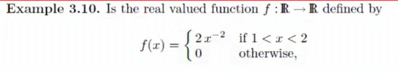 Solved Example 3.10. Is the real valued function f:R - R | Chegg.com