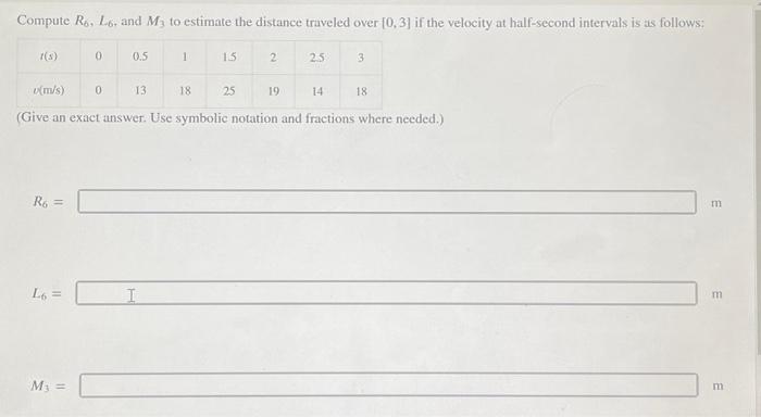 Solved Compute R6,L6, and M3 to estimate the distance | Chegg.com