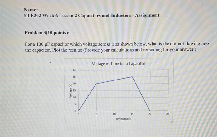 Solved Name: EEE202 Week 6 Lesson 2 Capacitors and Inductors | Chegg.com