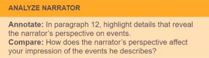 ANALYZE NARRATOR Annotate: In paragraph 12, highlight | Chegg.com