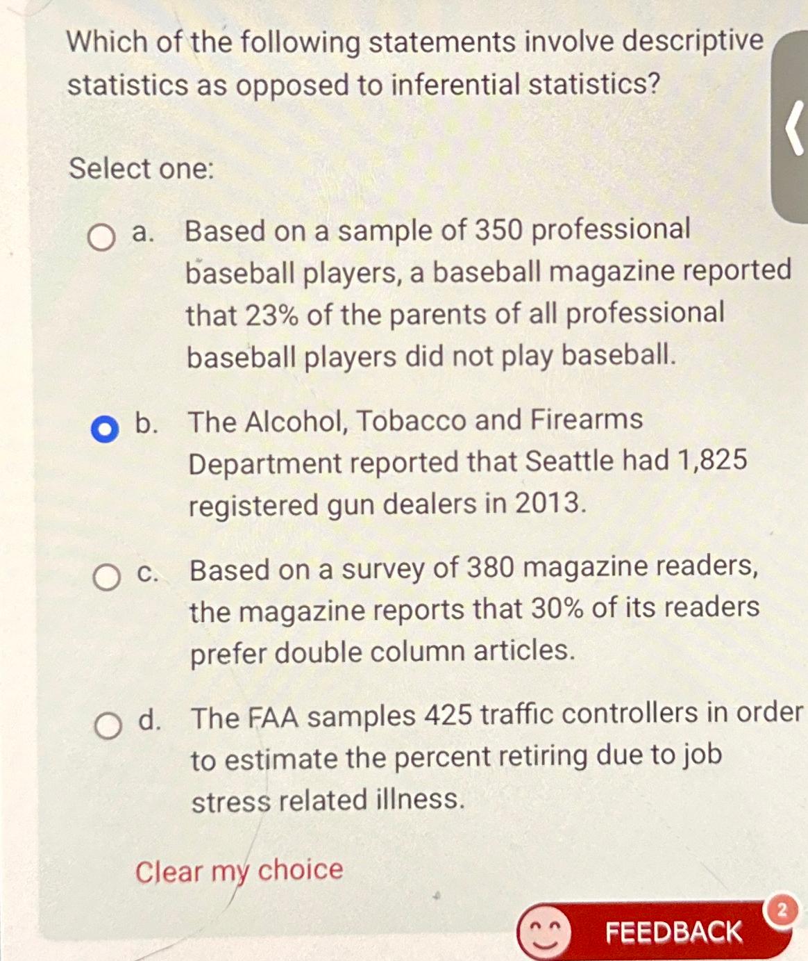 Solved Which of the following statements involve descriptive | Chegg.com