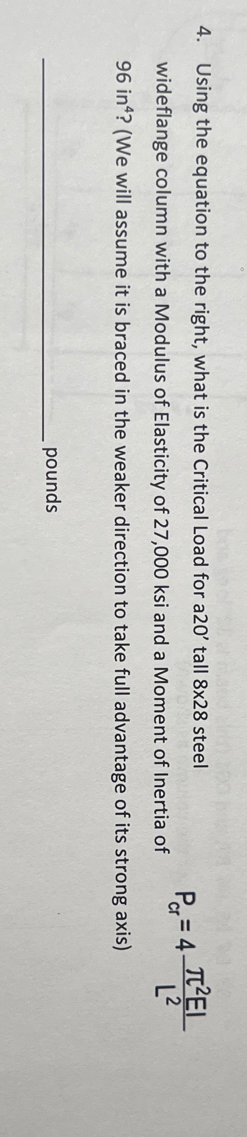 Solved Using the equation to the right, what is the Critical | Chegg.com