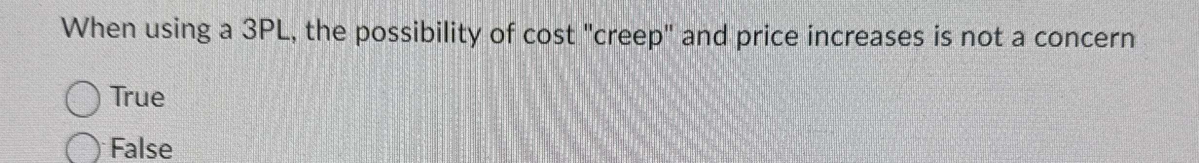 Solved When using a 3PL, ﻿the possibility of cost "creep" | Chegg.com