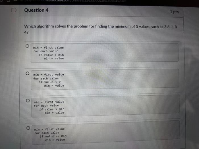 Solved C Question 4 O Which algorithm solves the problem for | Chegg.com