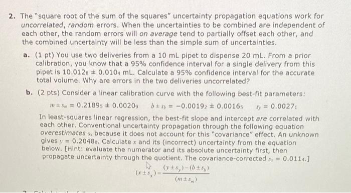 2. The "square root of the sum of the squares" | Chegg.com