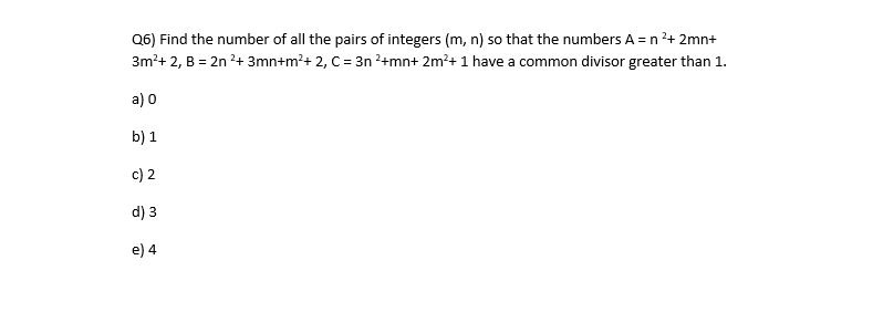 Solved Q6) ﻿Find the number of all the pairs of integers | Chegg.com