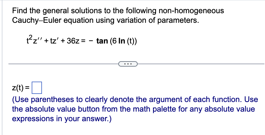 Solved Find the general solutions to ﻿the following | Chegg.com