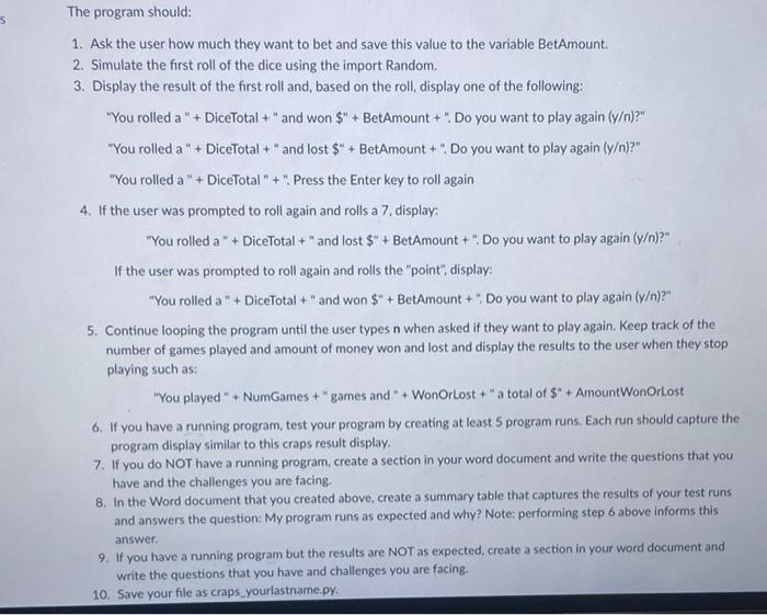 Solved Design Create a word document that includes: 1. A | Chegg.com