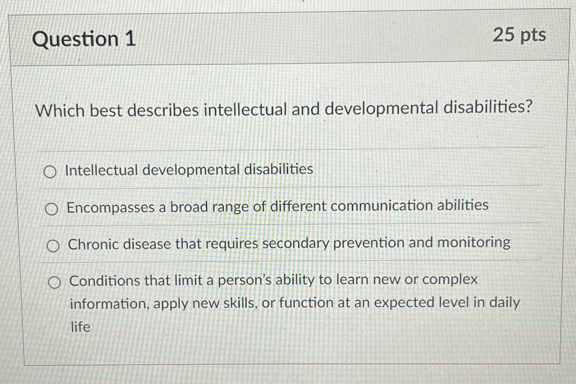 Solved Question 125 ﻿ptsWhich best describes intellectual | Chegg.com