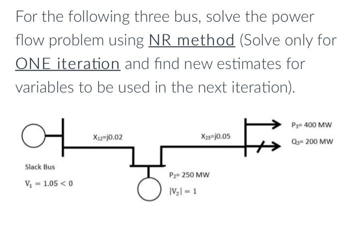 Solved Solve power flow problem using NEWTON-Raphson method | Chegg.com
