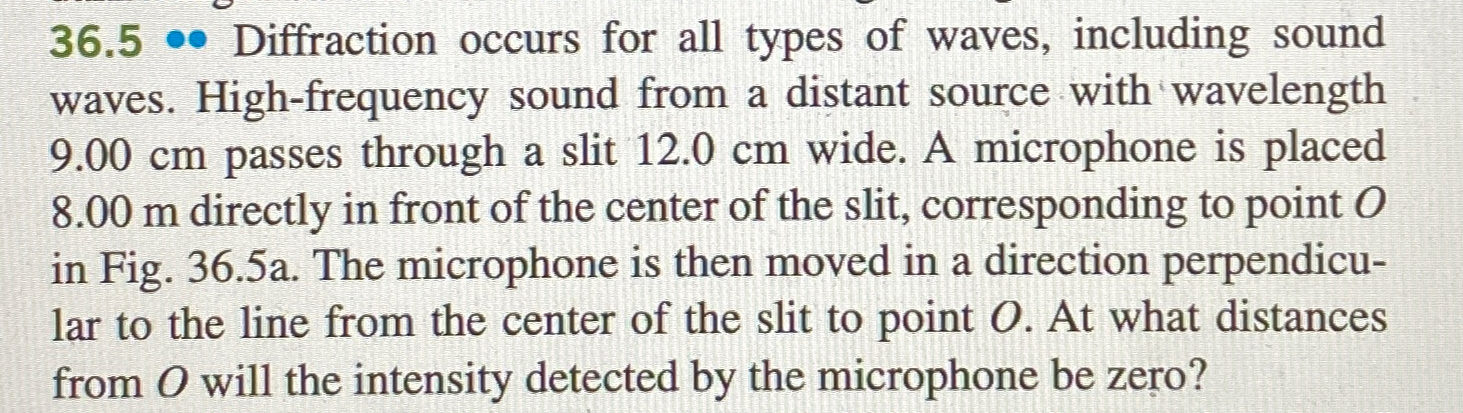 Solved 36.5* ﻿Diffraction occurs for all types of waves, | Chegg.com