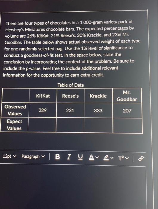 Solved There are four types of chocolates in a 1,000-gram | Chegg.com