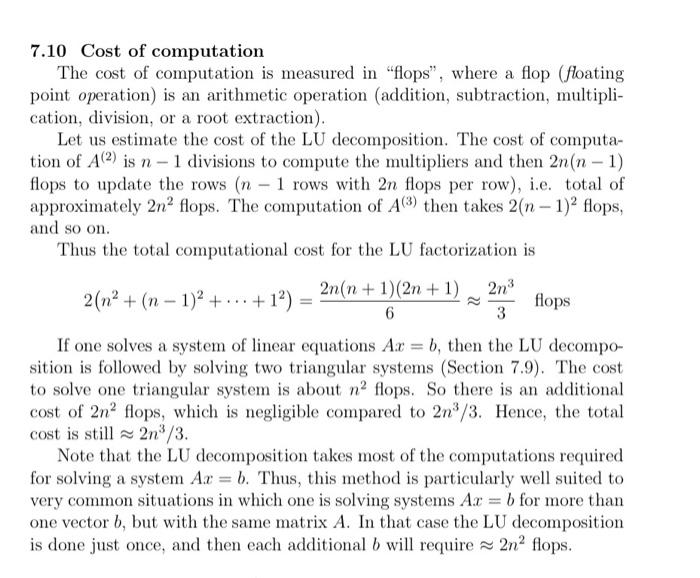 Solved 7.10 Cost of computation The cost of computation is | Chegg.com