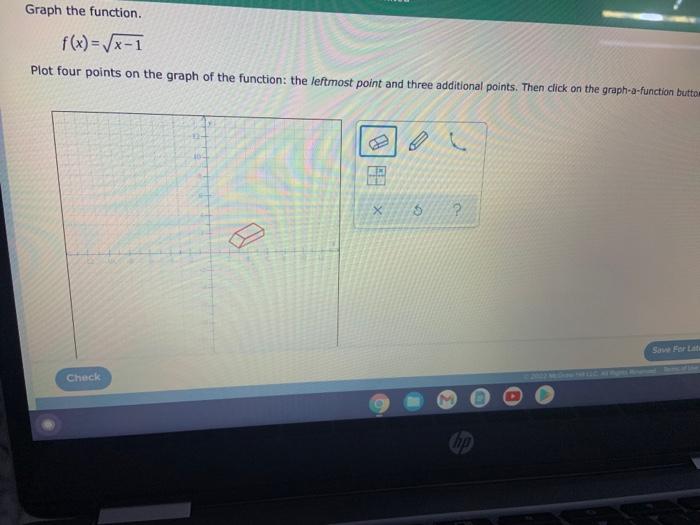 Solved Graph the function. f(x)=x-1 Plot four points on the | Chegg.com