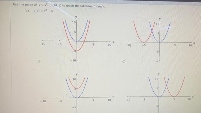 Solved (a) f(x)=x2,g(x)=(x+7)2 shift right 7 units stretch | Chegg.com