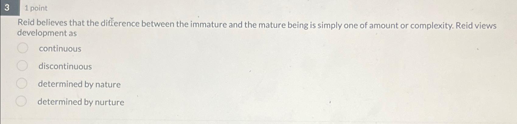 Solved 3,1 ﻿pointReid believes that the difference between | Chegg.com