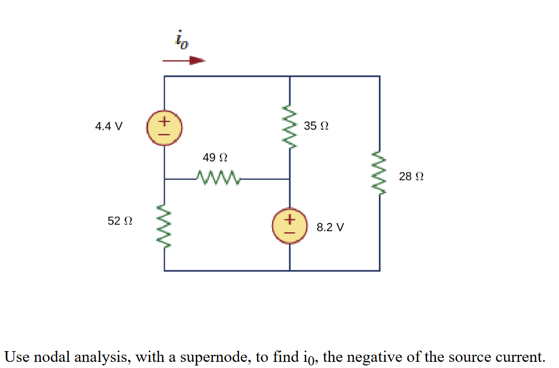 Solved Use nodal analysis, with a supernode, to find | Chegg.com