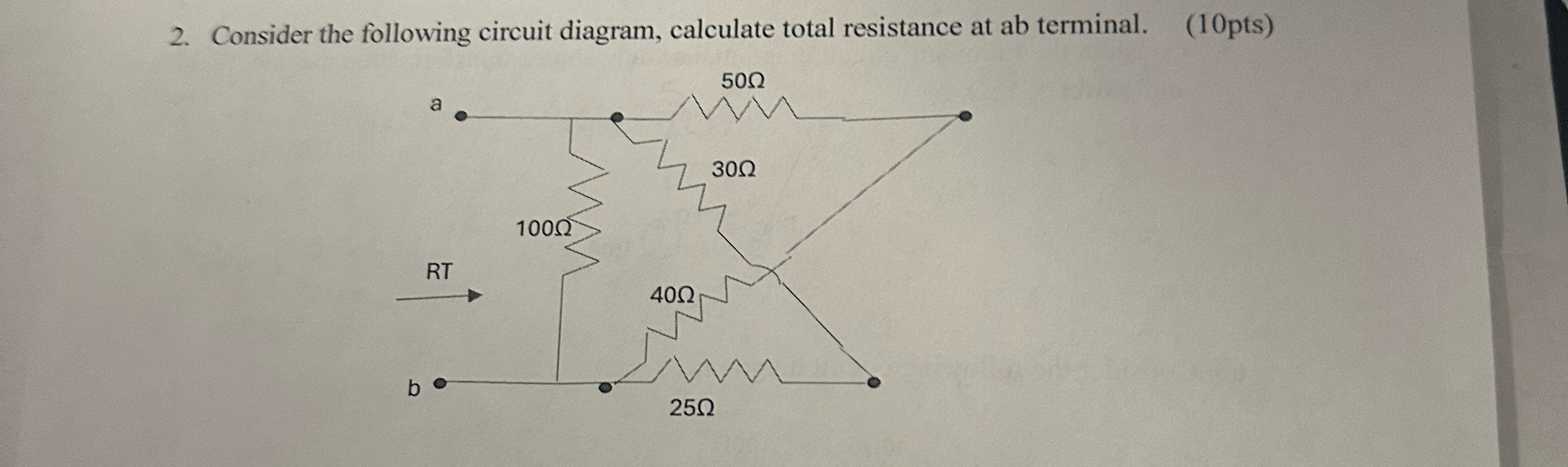 Solved Consider the following circuit diagram, calculate | Chegg.com