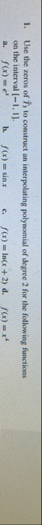 Solved Solve part d onlyUse the zeros of tilde(T)3 ﻿to | Chegg.com