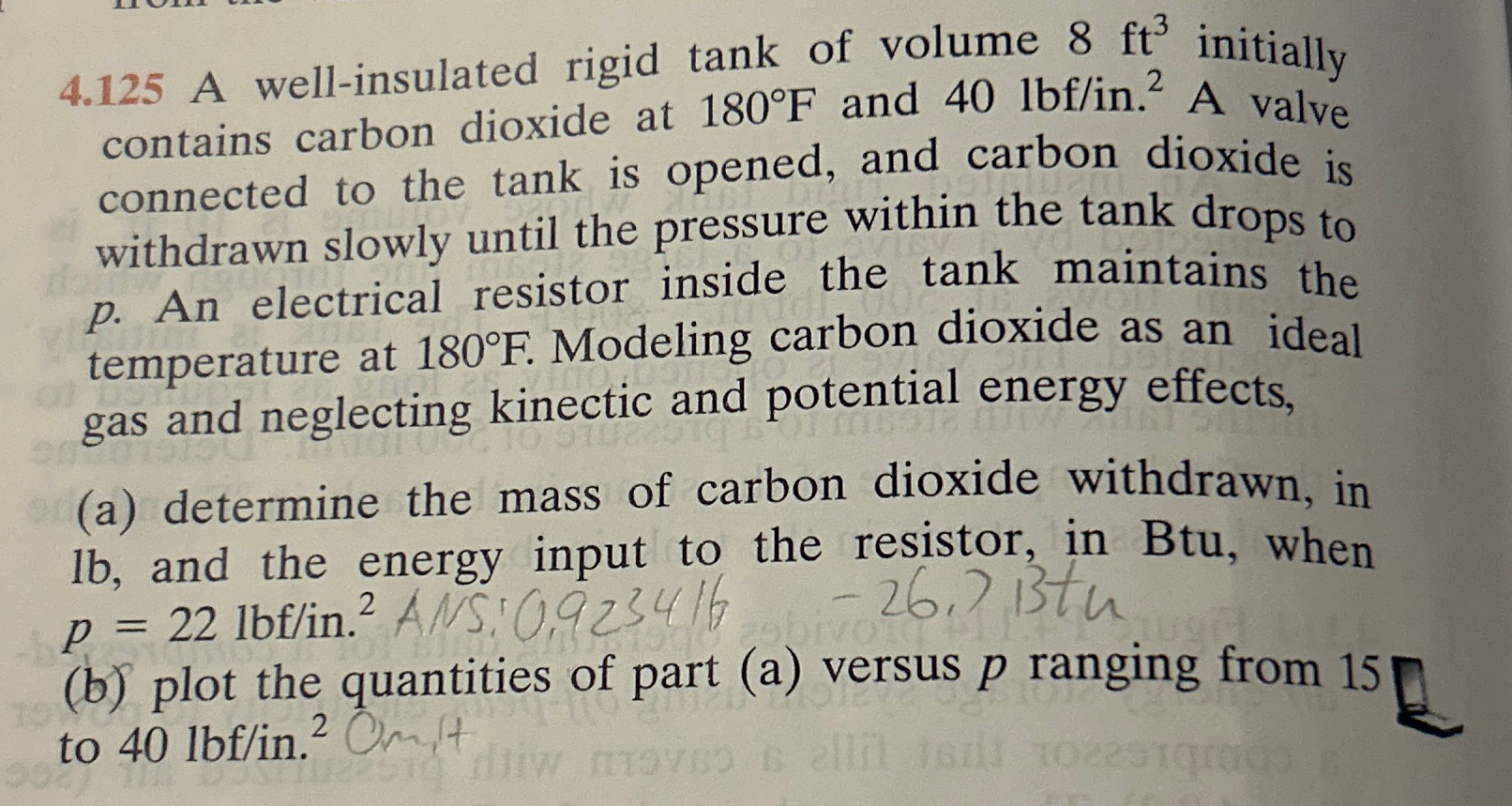 Solved 4.125 ﻿A well-insulated rigid tank of volume 8ft3 | Chegg.com