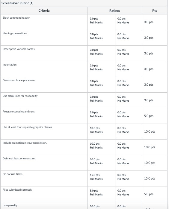 Solved Use the following graphics classes to create a | Chegg.com
