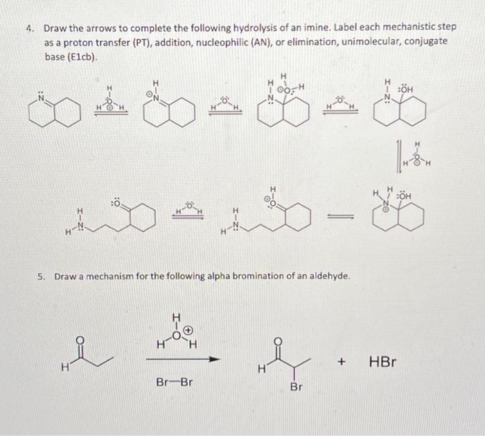 Solved 4. Draw the arrows to complete the following | Chegg.com