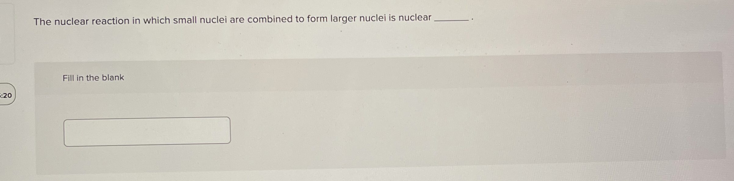 Solved The nuclear reaction in which small nuclei are | Chegg.com