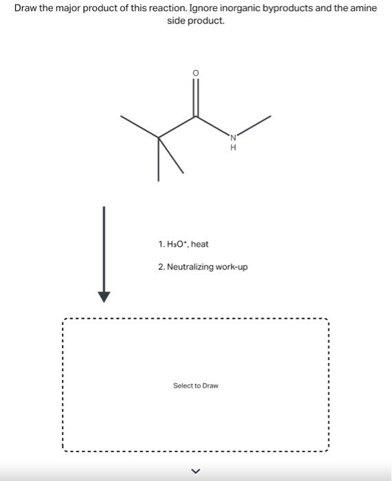 Solved Draw the major product of this reaction. Ignore | Chegg.com