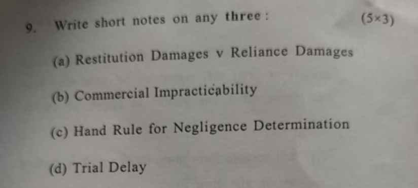 Solved Write short notes on any three :(5×3)(a) ﻿Restitution | Chegg.com