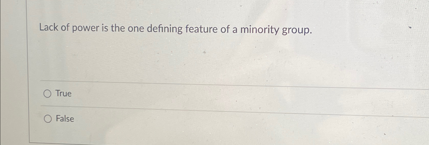 Solved Lack of power is the one defining feature of a | Chegg.com