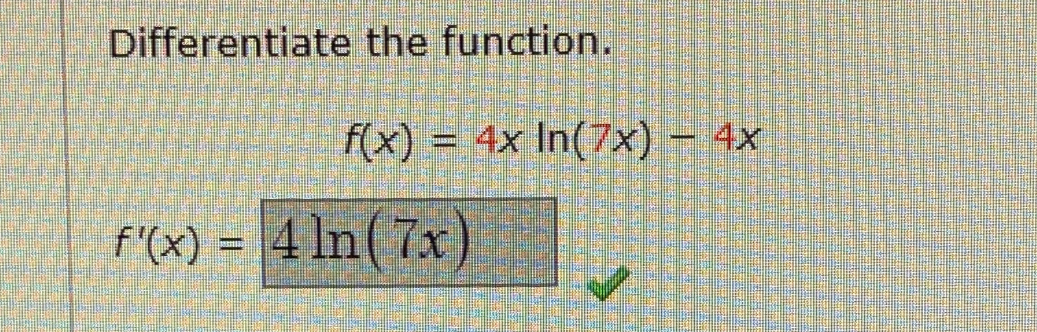 Solved Differentiate the | Chegg.com