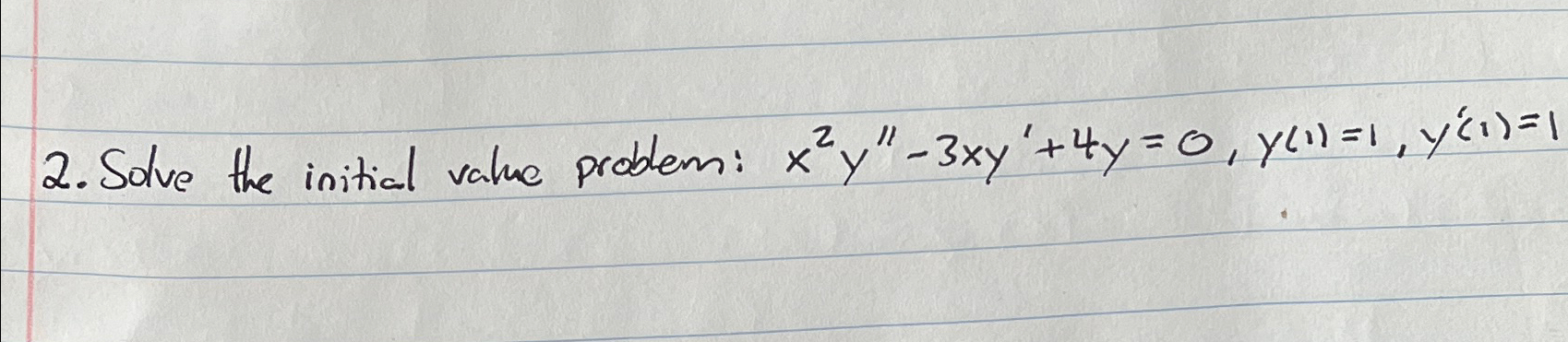 Solve the initial value problem: | Chegg.com