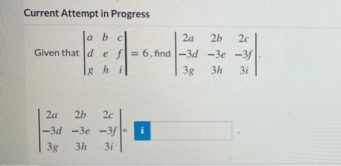 Solved Current Attempt in Progress a b c 2a 2b 2c Given that | Chegg.com