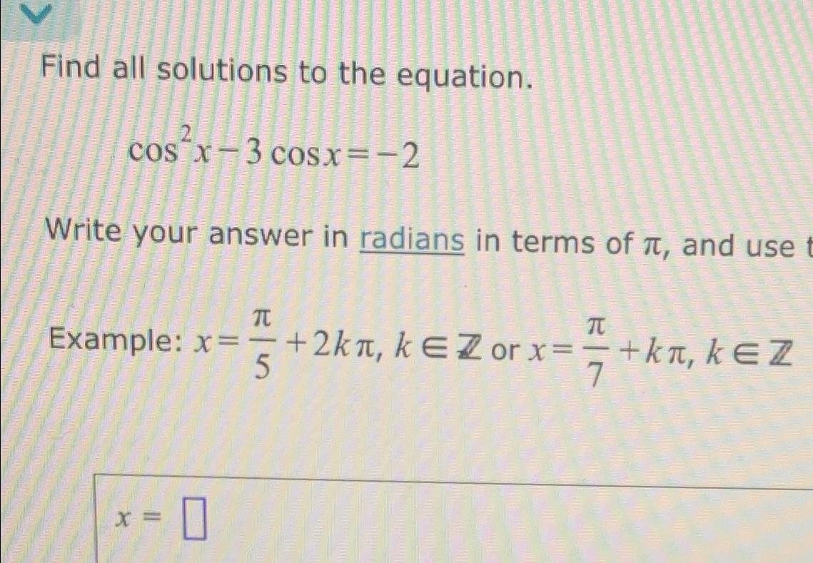Solved Find all solutions to the | Chegg.com