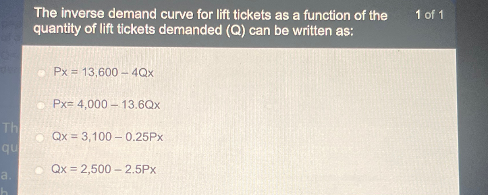 Solved The inverse demand curve for lift tickets as a | Chegg.com