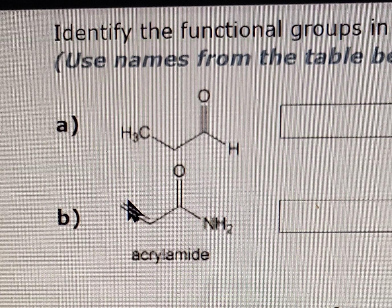 Solved Ether Alcohol Carboxylic Acid Amine Amide Nitrile | Chegg.com