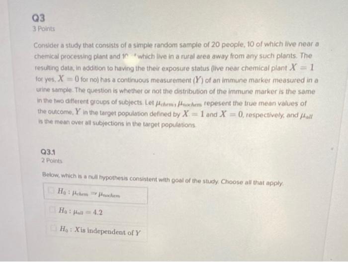 Solved Consider a study that consists of a simple random | Chegg.com