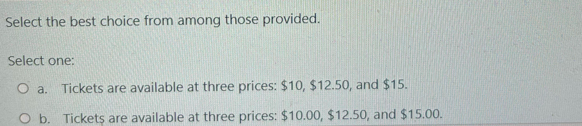 Select the best choice from among those | Chegg.com