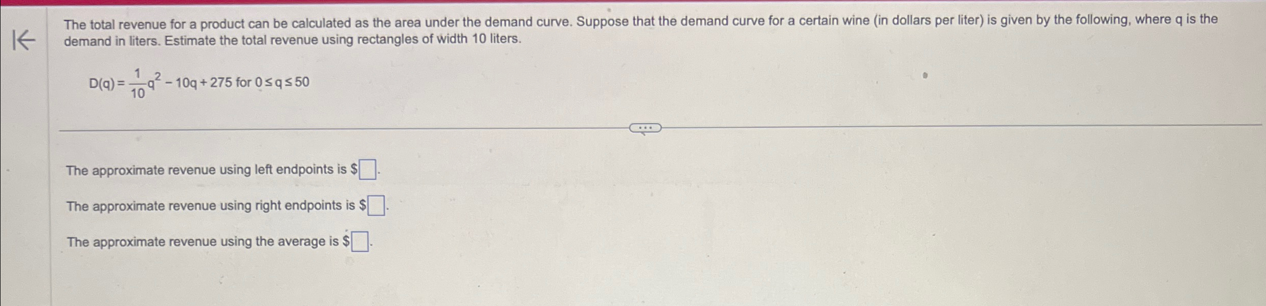Solved The total revenue for a product can be calculated as | Chegg.com