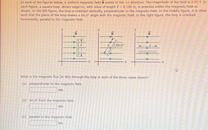 Solved In each of the figures below, a uniform magnetie | Chegg.com