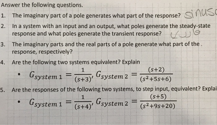 Solved Answer the following questions. 1. The imaginary part | Chegg.com