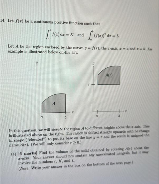 Solved 4. Let f(x) be a continuous positive function such | Chegg.com