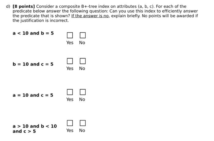 Solved Question 1: [30 points] Indexing and Sorting a) [6 | Chegg.com