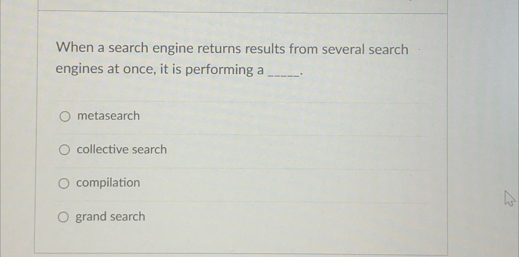 Solved When a search engine returns results from several | Chegg.com